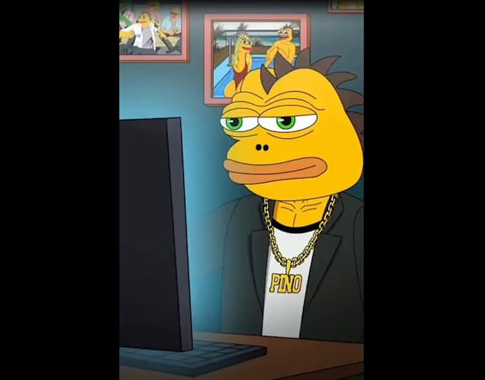Do crypto meme video meme coin art animated gif pino style meme funny ...