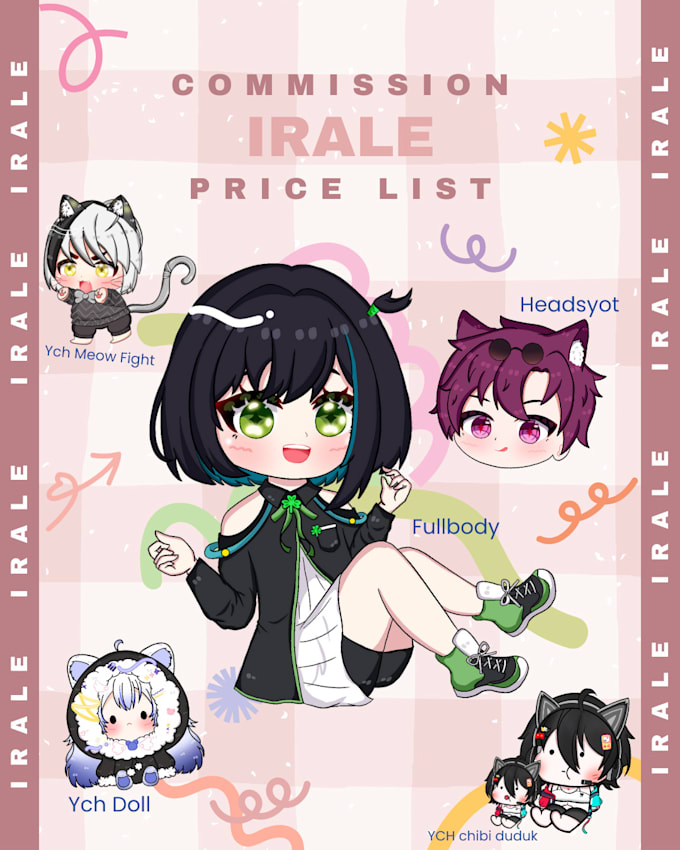 Do commission art of your character to a cute chibi by Spiralespade ...