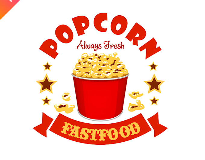 Design awesome popcorn logo by Milford_kuhic | Fiverr