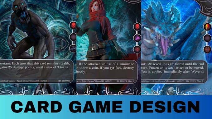 Create card game design, board game, and illustration by Valentinocarlos | Fiverr