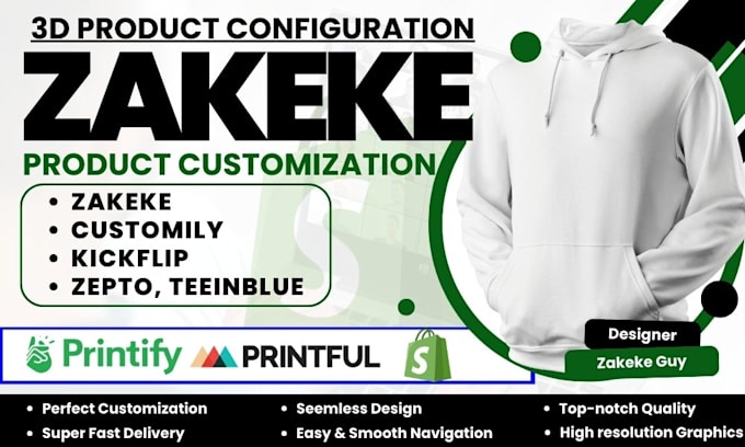 Do 2d 3d Shopify Store Product Configuration Zakeke Kickflip Customily