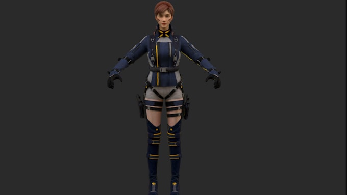 Detail 3d realistic game character, texture,ue5 rig, asset for games ...