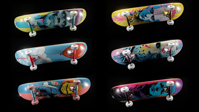 Design realistic skateboard, snowboard mockup and animation by ...