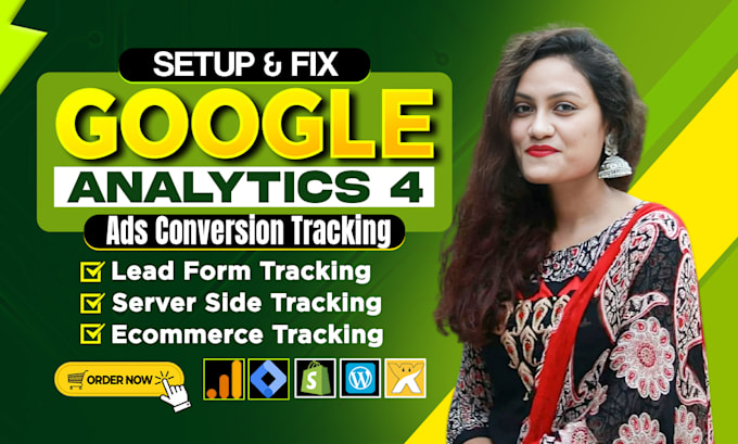Set up google analytics 4 conversion tracking and events for your website by Muna_89 | Fiverr