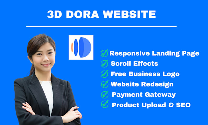 Design dora website 3d dora website dora 3d landing page dora website ...