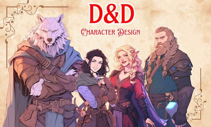 Draw dnd art, pathfinder, fantasy character, and dnd party by ...