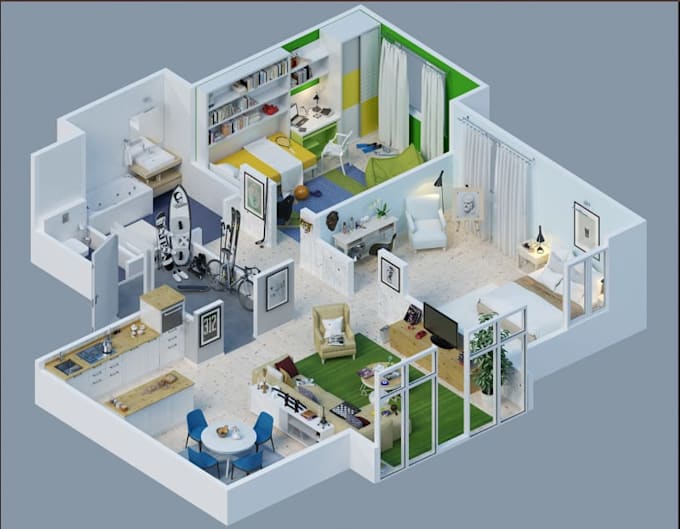 Dessiner un plan d'étage 2d et 3d, conception architecturale, autocad ...