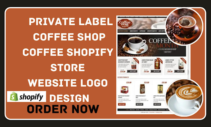 Design private lable coffee shop coffee shopify store cofffee website ...