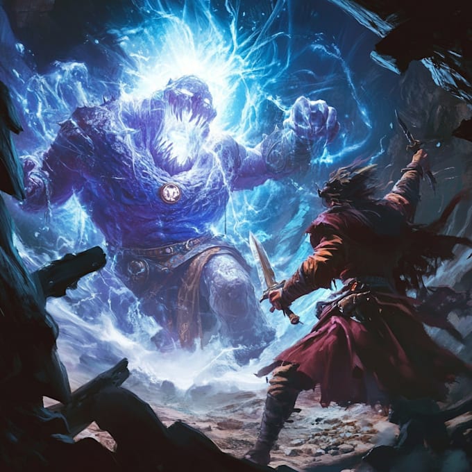 Draw splash art and fantasy concept art dnd illustrations by ...