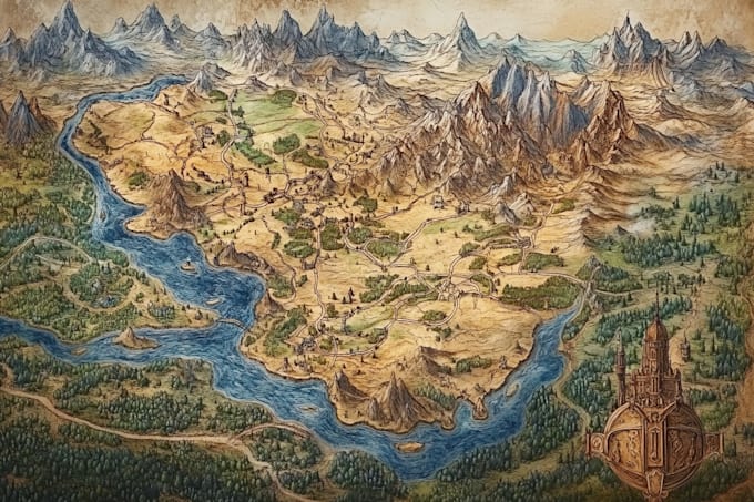 Do your fantasy map for rpg map design by Tomesiamccray | Fiverr