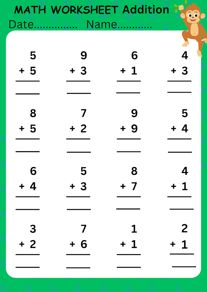 Create math worksheet for you by Iz1200 | Fiverr