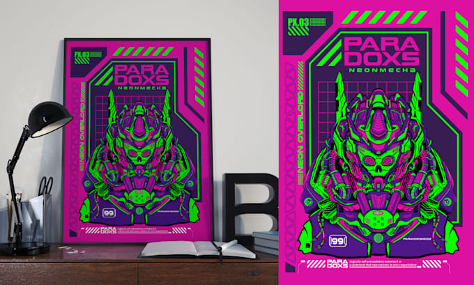 Designing poster scifi illustration for event or personal by ...