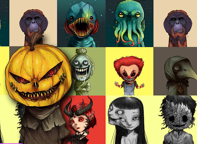 Create nft art collection in horror and anime style by Storyjo366 | Fiverr
