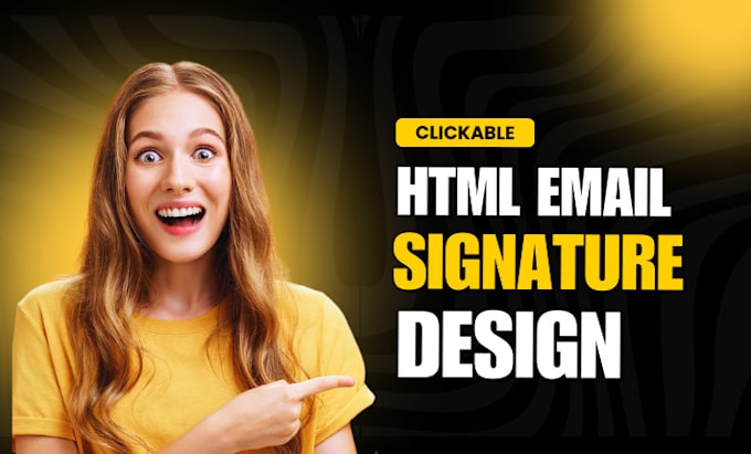 Design clickable static or animated html email signature by Devs_by_hazeem | Fiverr