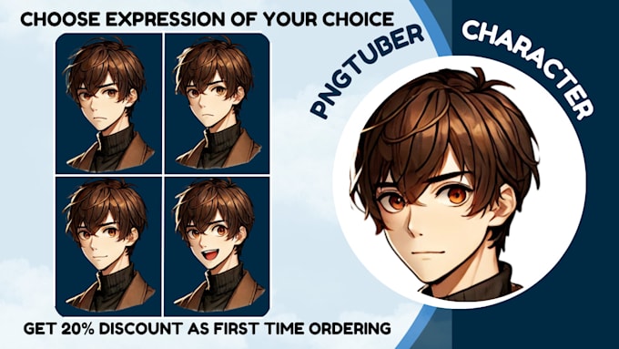 Draw custom pngtuber chibi vtuber live2d model png tuber rig, pngtuber ...