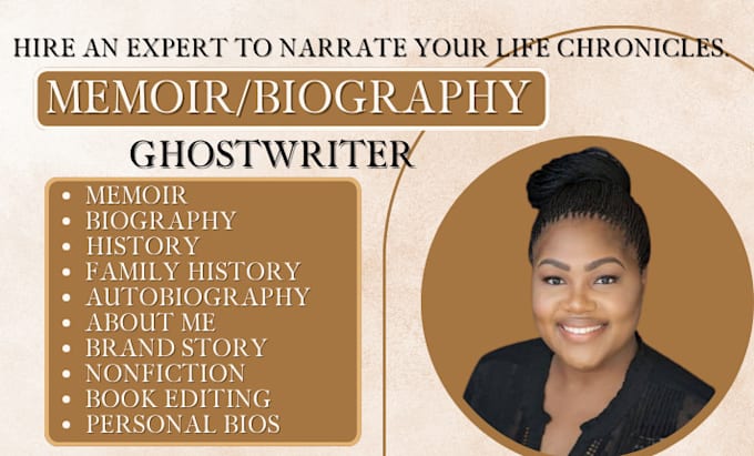 Write biography memoir bio writer autobiography brand story memoir ...