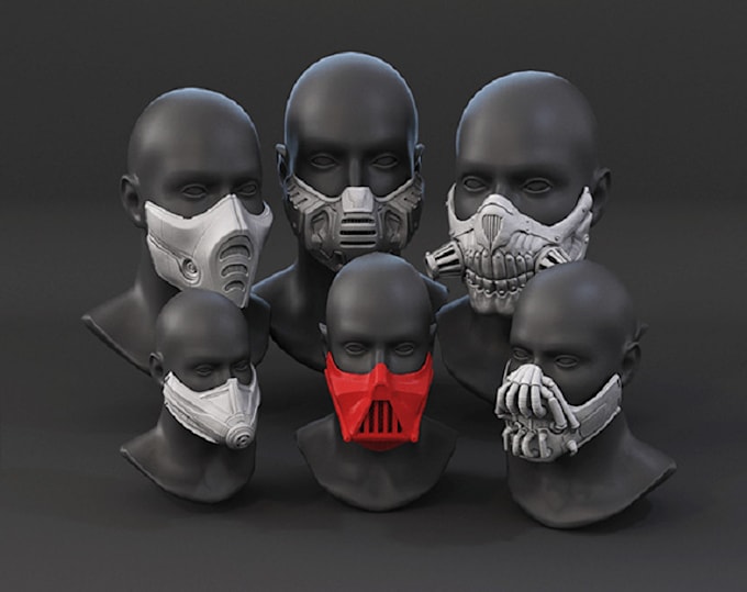 Make 3d mask, 3d helmet, japanese oni mask, kitsune mask, 3d model for ...