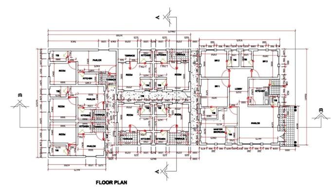 Be architect floor plans in autocad 2d floor plan site plot plan mep plan plot by Adeline_gloria ...