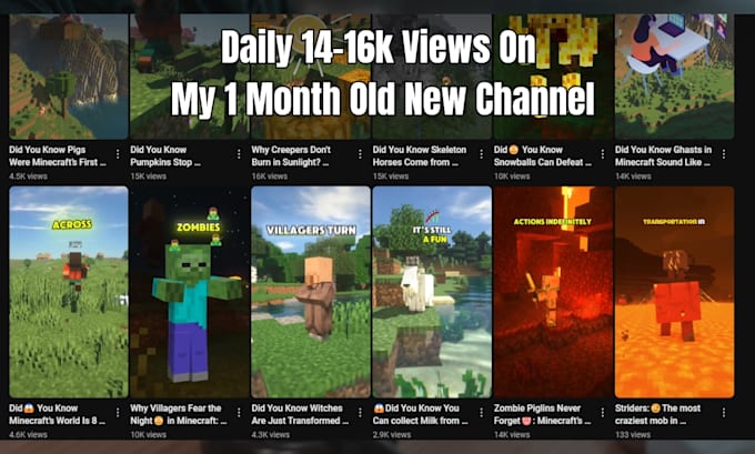 Create minecraft shorts that beat the youtube algorithm by Joy1003241 ...