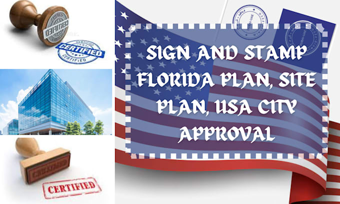 Stamp, sign, architectural plan, floor plan, roof plan by ...