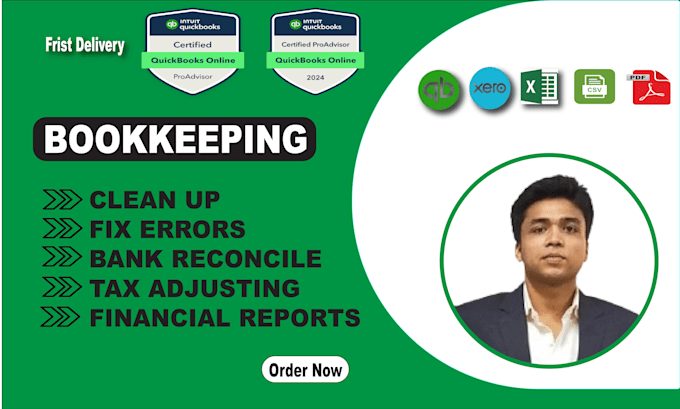 Do quickbooks clean up and set up by Amitbaishnab | Fiverr