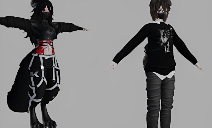 Create custom vrchat avatar 3d model furry avatar vtuber vrc avatar vr ...