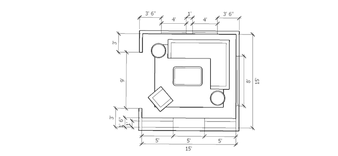 Provide 2d room layouts for your space by Agaresinteriors | Fiverr