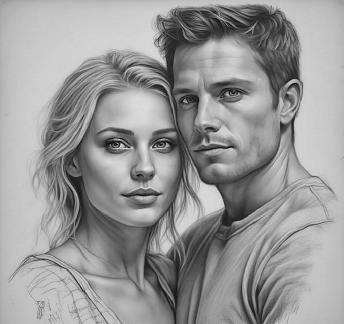 Draw realistic pencil sketch portrait drawing from photo by Design_artt ...