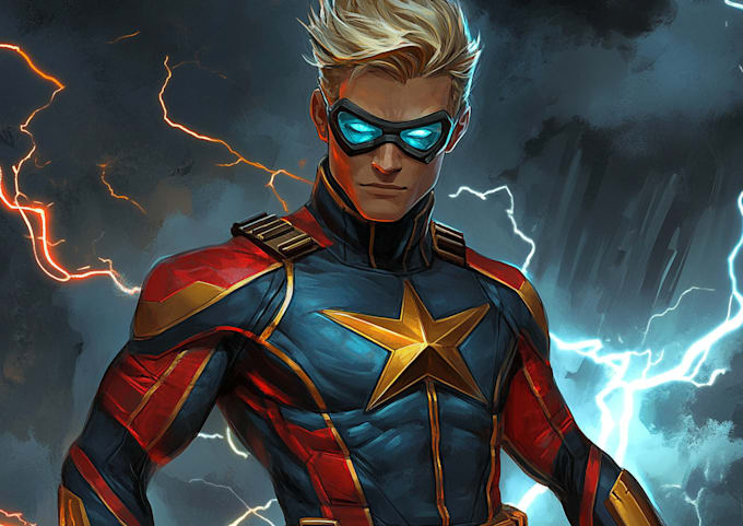 Made an amazing superhero cartoon character by Gamiezu | Fiverr