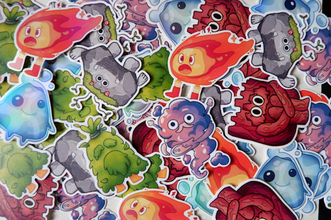 Draw custom cartoon sticker designs with my art style by Annisanurul109 ...
