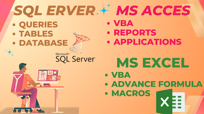 Create custom ms excel and access solutions with vba, macros, and sql by Tahirsaleem372 | Fiverr