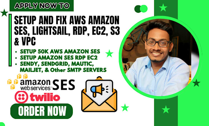 Setup and fix aws ec2 s3 bucket amazon aws services lightsail ses sns rds vpc by Amos_awsconsole ...