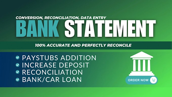 Reconcile and convert bank statements to excel by Malikhamza0131 | Fiverr