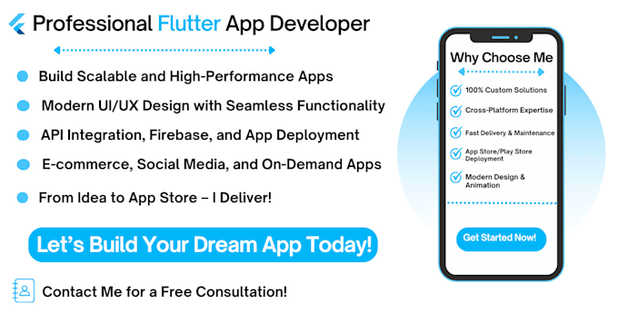 Develop Ios And Android App Using Flutter By Ahmedwebdev Fiverr