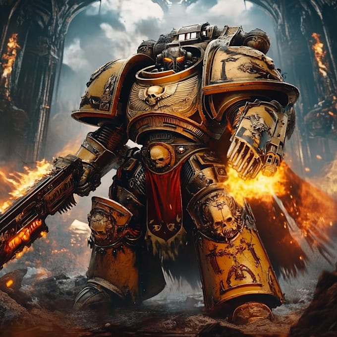 Create your warhammer 40k character illustration by Zenabouia | Fiverr