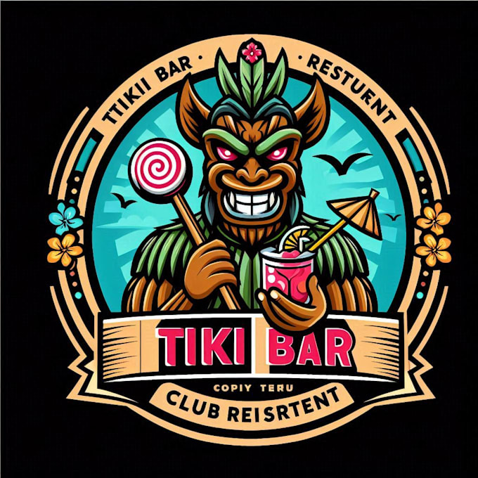 Do professional tiki, tike bar mask mascot logo design for 2 day by ...