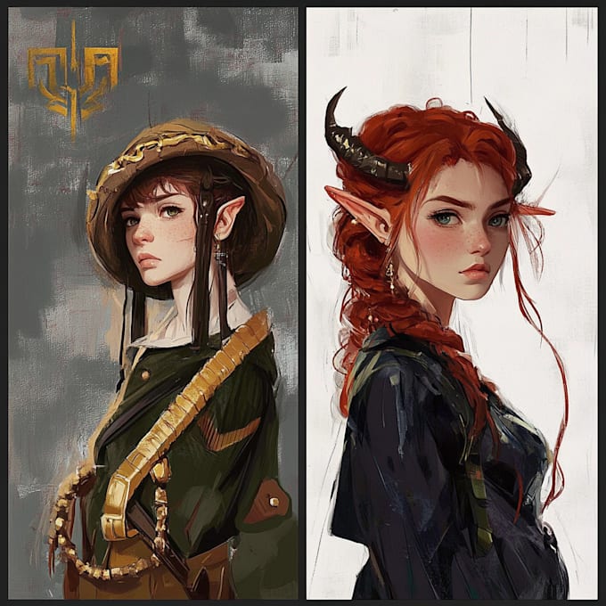 Draw a fantasy character ilustration by Metteinderup | Fiverr
