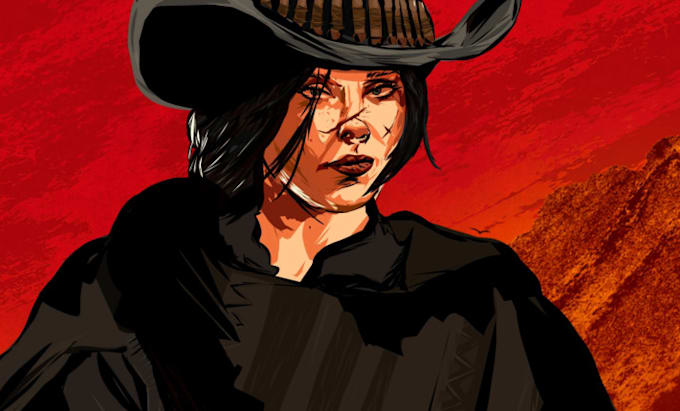 Create an illustration of your red dead online character by Quincibox ...