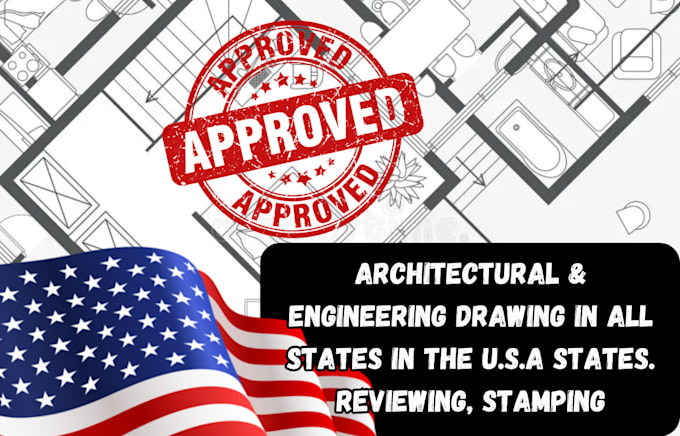 Stamp, draw architectural, engineering drawing, mep for building permit ...