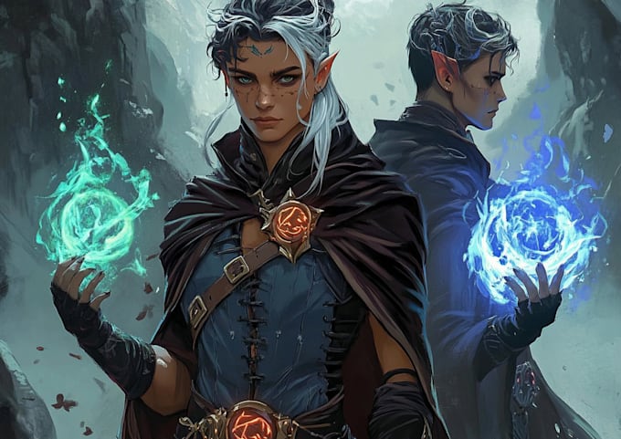 Do a dnd and fantasy,splash art or game character design by Karosa7fghb ...