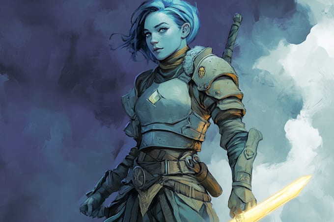 Make a stunning dnd character art illustration for you by Lisa4y | Fiverr