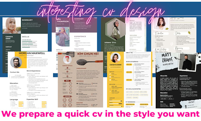 Design professional cv, resume, biography, portfolio using canva by ...