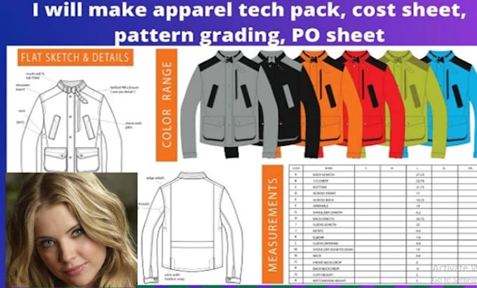 Factory ready fashion tech pack, fashion design tech pack, clothing ...
