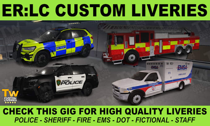 Make custom liveries for your erlc server by Twelveorless | Fiverr
