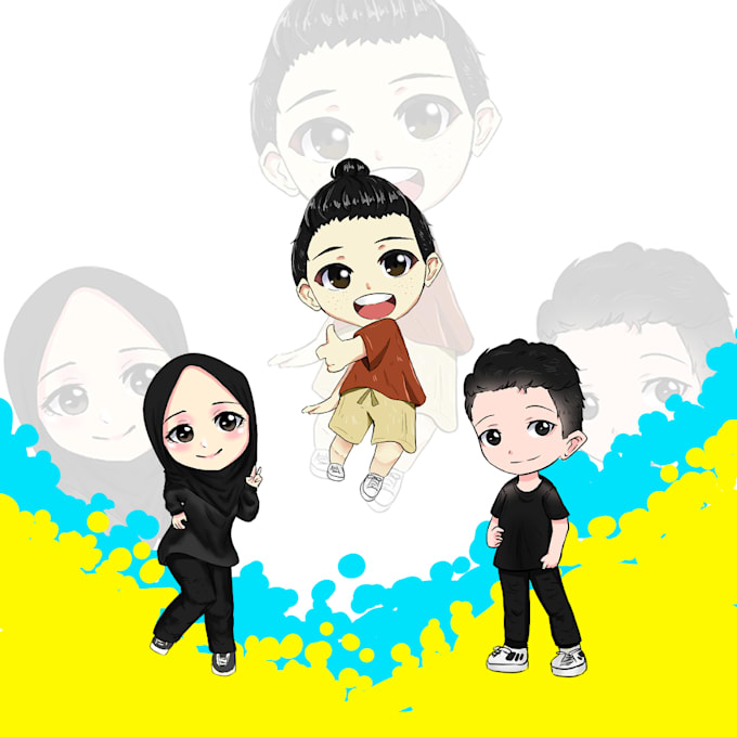 Chibi anime illustrations art by Yrmart_studio | Fiverr