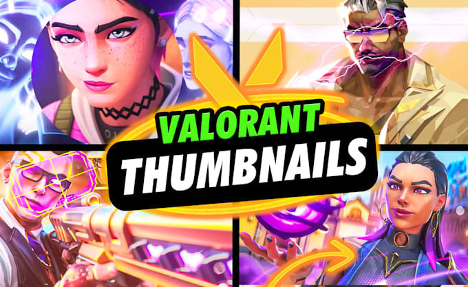 Do valorant thumbnail for youtube gaming in 6 hours by Corepixels | Fiverr