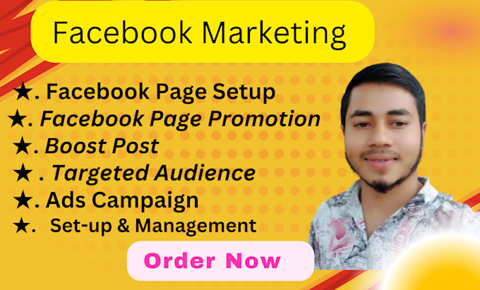 Setup your facebook page and boost post by Emonmiah12 | Fiverr