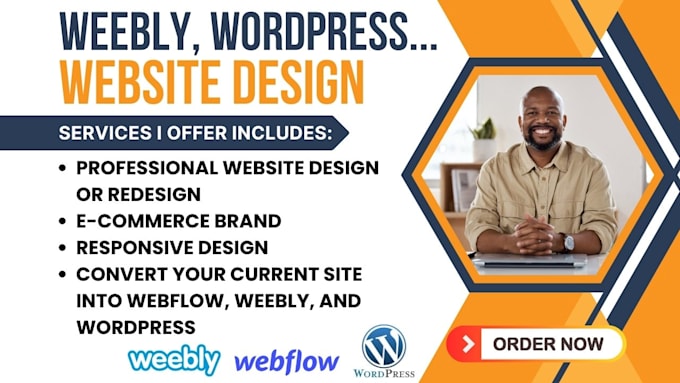 Redesign develop weebly webflow wordpress website design weebly website ...