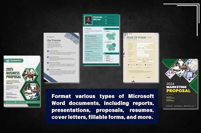 Format and design ms word document and word template by Romz_crea5 | Fiverr