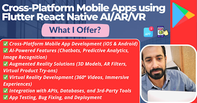 Develop ai powered mobile apps with flutter react native by Masood1010 | Fiverr